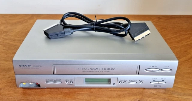SHARP VC-MH705 6-HEAD NICAM Hi-Fi Stereo VCR VHS Player Recorder ...