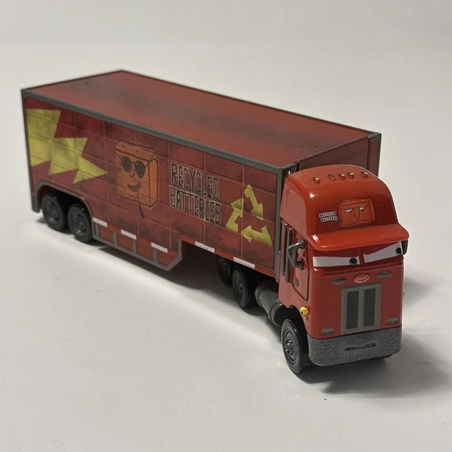 JERRY RECYCLED BATTERIES PETERBILT HAULER TRUCK Disney Cars 1:55 Car ...