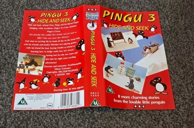 PINGU 3 HIDE And Seek Replacement Vhs Sleeve Insert Only No Tape £3.00 ...