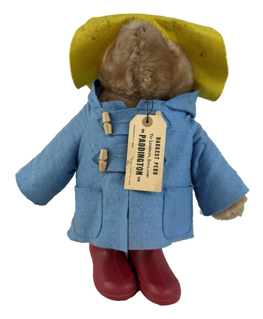 VINTAGE PADDINGTON BEAR by Eden Toys 1970’s Plush Hat Coat & Boots 19” Tall £45.00 - PicClick UK