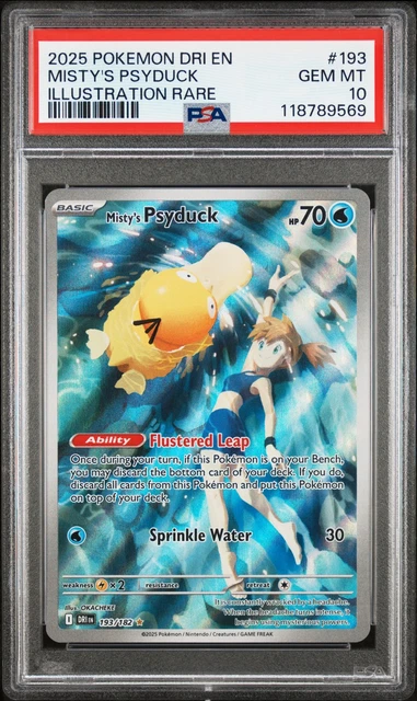 2025 POKEMON DRI En-Destined Rivals Illustration Rare Misty's Psyduck Psa 10 £295.66 - PicClick UK