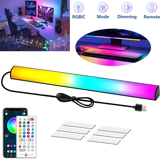 RGB UNDER MONITOR Light Bar Dream Color Gaming Bar Remote Changing Desk ...