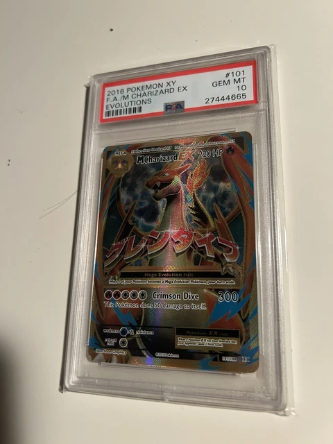 M CHARIZARD EX 101/108 PSA 10 Pokémon 2016 XY Evolutions Gem Mint Card ...