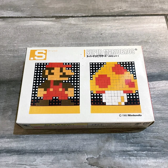 SUPER MARIO BROS .S Dots Pixel Art Figure Puzzle Pin Toy TOMYTEC ...