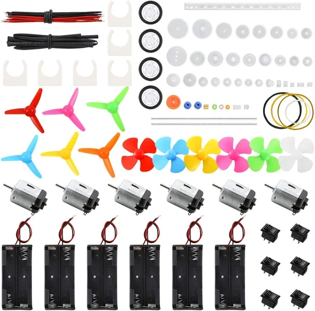 6 SET DC Motore, Elettronica Mini Motori Rettangolare 1.5-3V 15000RPM ...