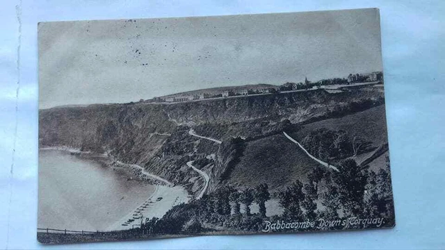 ANTIQUE POSTCARD BABBACOMBE Torquay 1911 Pendleton Manchester posted ...