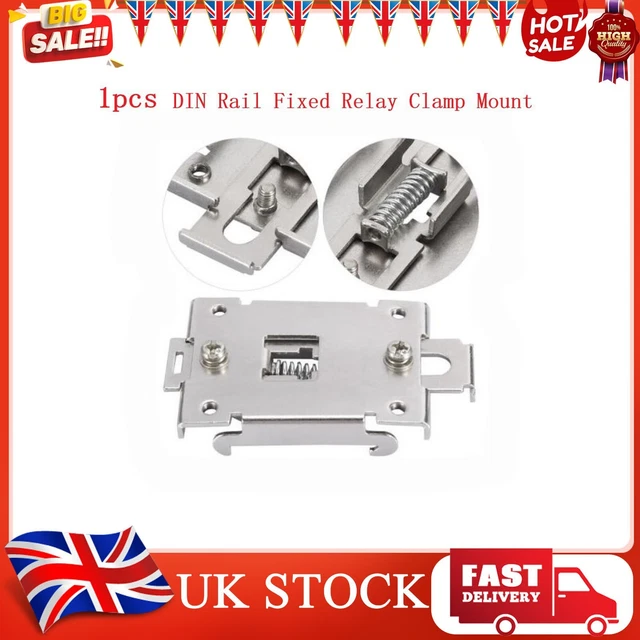 SINGLE PHASE SSR 35mm Stainless Steel DIN Rail Fixed State Relay Clip ...