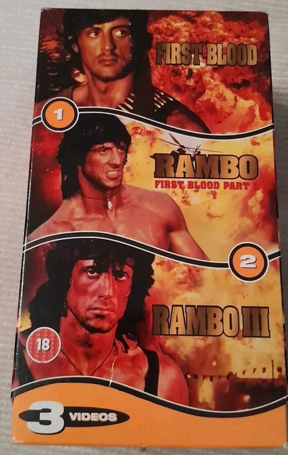 VHS BOX SET RAMBO First Blood, First Blood Part ll, Rambo lll £3.99 ...