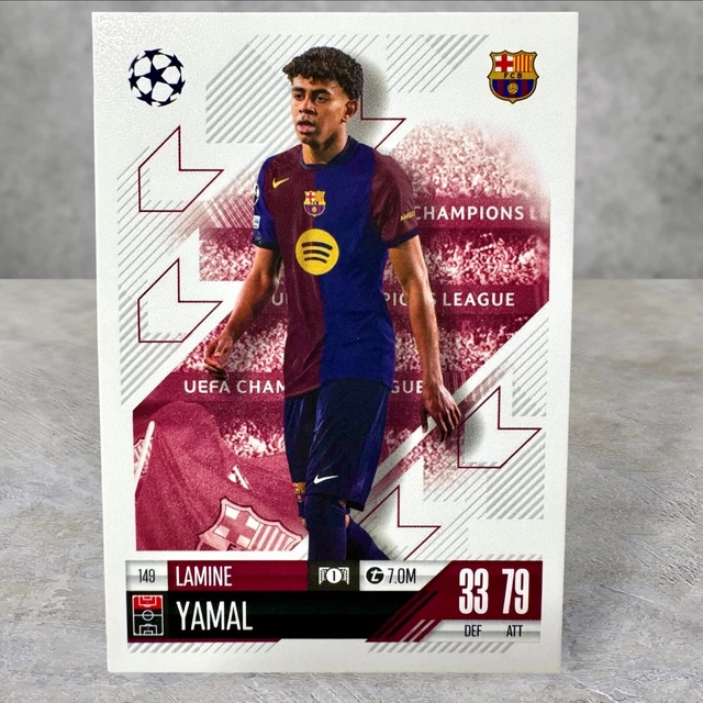 TOPPS MATCH ATTAX 2024/25 Lamine Yamal (FC Barcelona) Base Card 149 ...