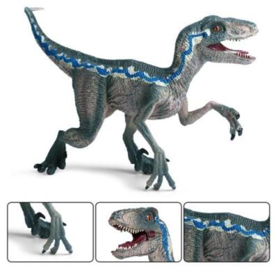 JURASSIC WORLD BLUE Velociraptor Toy Kids Model Raptor Dinosaur Figure ...
