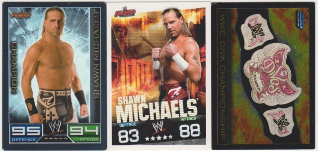 LOT DE 3 Cartes de catch Slam Attack - Avec: Shawn Michaels Champion ...