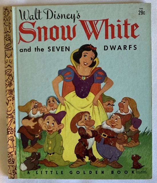 LITTLE GOLDEN BOOK Walt Disney Snow White And The Seven Dwarfs 1948 £12 ...