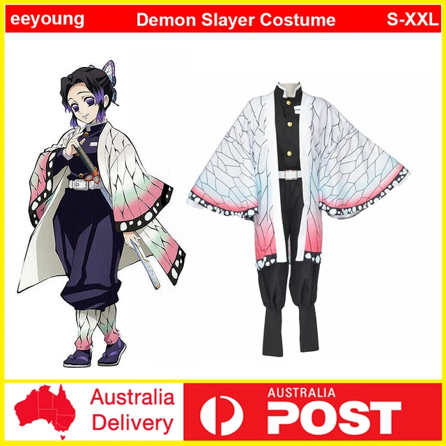 Demon Slayer Kimetsu No Yaiba Kochou Shinobu Kimono Cosplay Costume