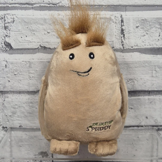 SPUDDY DESKTOP BUDDY Couch Potato 6.5" Soft Toy Plush Plush Pockets Pen ...