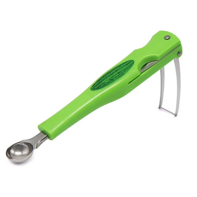 FRUIT TOOL SET Ball Cutter With ABS Handle 3 In 1 Foldable Stainless ...