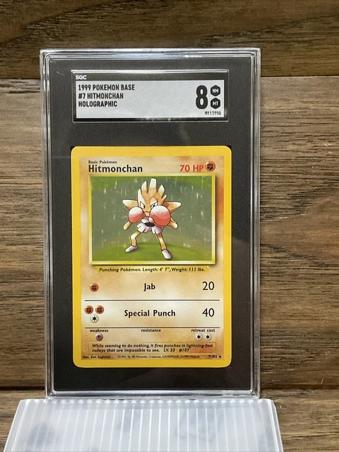 SGC 8 - Pokémon TCG Hitmonchan Base Set 7/102 Holo Unlimited Holo Rare ...