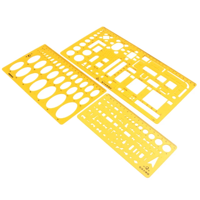 ARCHITECTURAL TEMPLATES TECHNICAL Drawing Interior Design Stencil Ruler ...