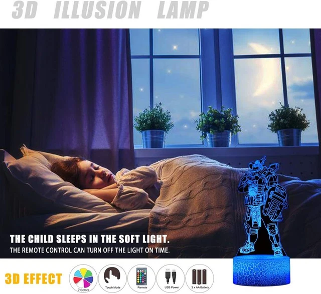 MAGICLUX 3D OPTICAL Illusion Teapot Night Light LED Lamp Remote 16 ...