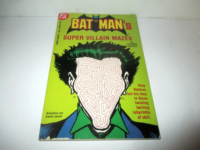 1978 BATMAN'S SUPER Villain Mazes Dc Vladimir Koziakin Tempo Book ...
