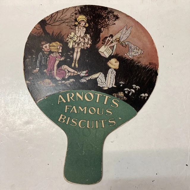 RARE VINTAGE ARNOTT’S FAMOUS BISCUITS ADVERTISING Hand FAN EARLY ...