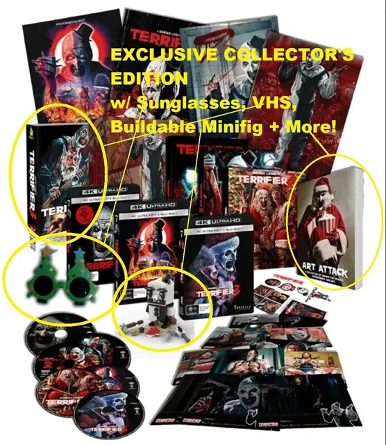 TERRIFIER ART ATTACK COLLECTORS ED Collection Box Set 1 2 3 4K + BluRay ...