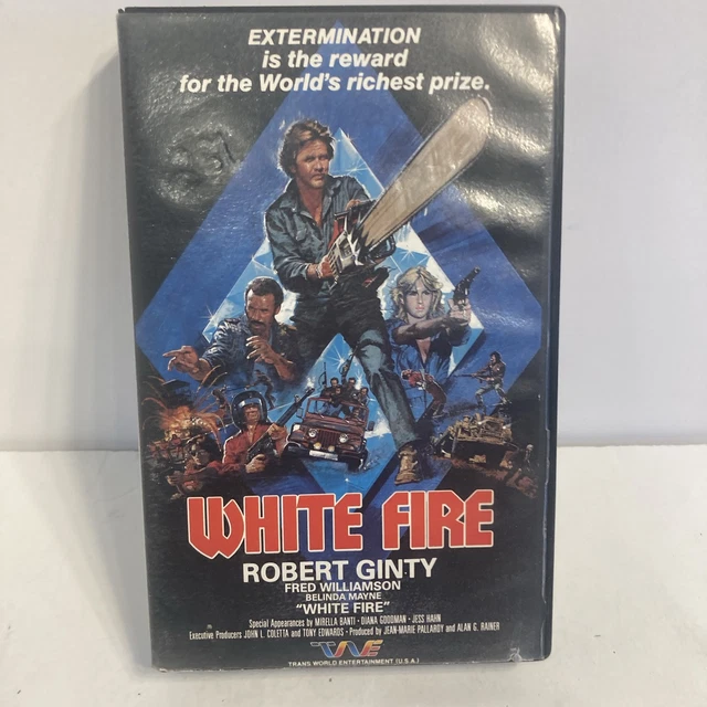 WHITE FIRE VHS 1985 Action Adventure Robert Ginty And Fred Williamson ...