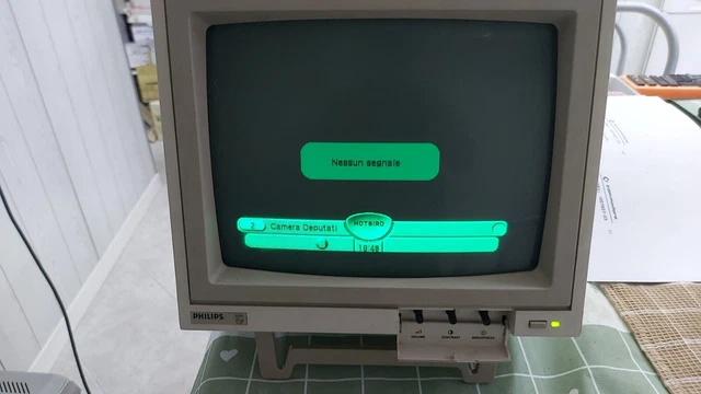 PHILIPS CRT MONITOR Computer 80 Vintage Monocromatico Schermo Verde EUR ...