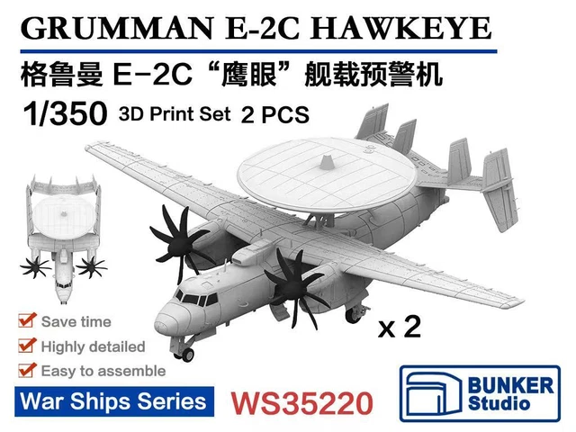 BUNKER WS35220 1/350 GRUMMAN E-2C HAWKEYE 3D Print Set $32.17 - PicClick