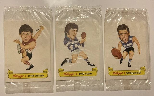 1973 KELLOGGS FOOTY Stickers 8 Sealed Including Peter Crimmins $660.00 ...