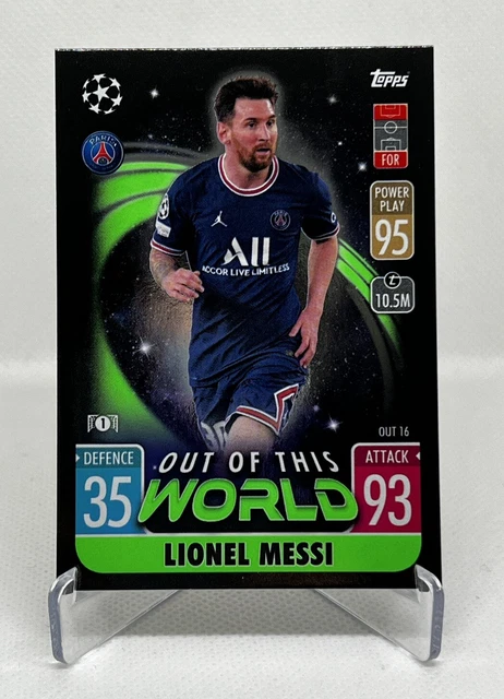 TOPPS MATCH ATTAX Lionel Messi Out Of This World Paris Saint-Germain ...