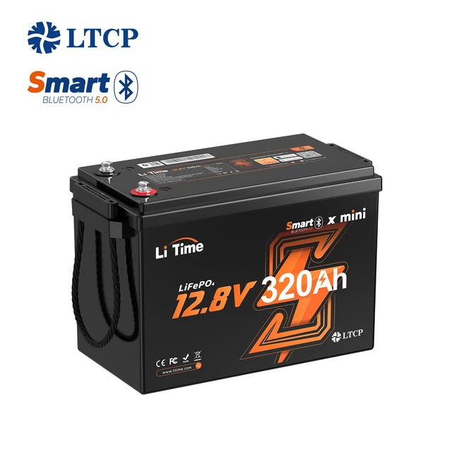 LITIME 12V 320AH mini Bluetooth Lithium LiFePO4 Battery BMS For Caravan ...