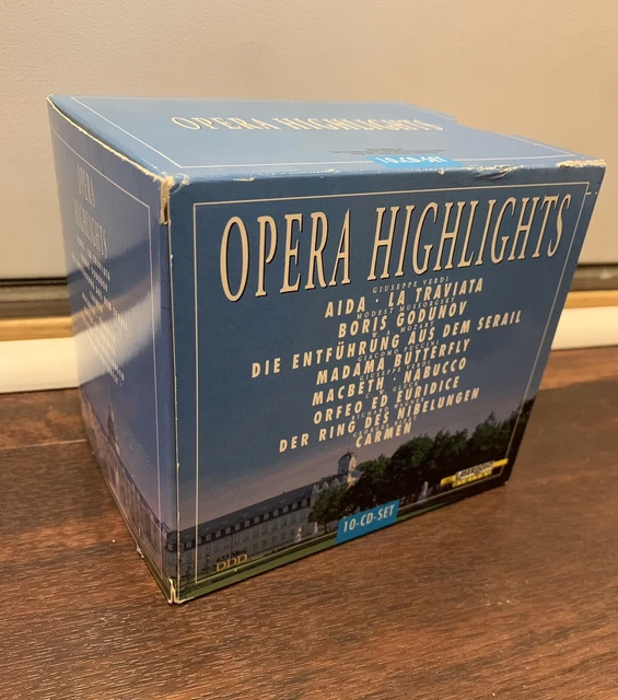 OPERA HIGHLIGHTS-10 CD Complete Boxset, 1994 Laserlight Aida, Macbeth ...
