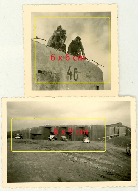 2 FOTOS GROSSER & kleier Bunker mit Nr. 48 Tschechien Sudetenland 38 ...