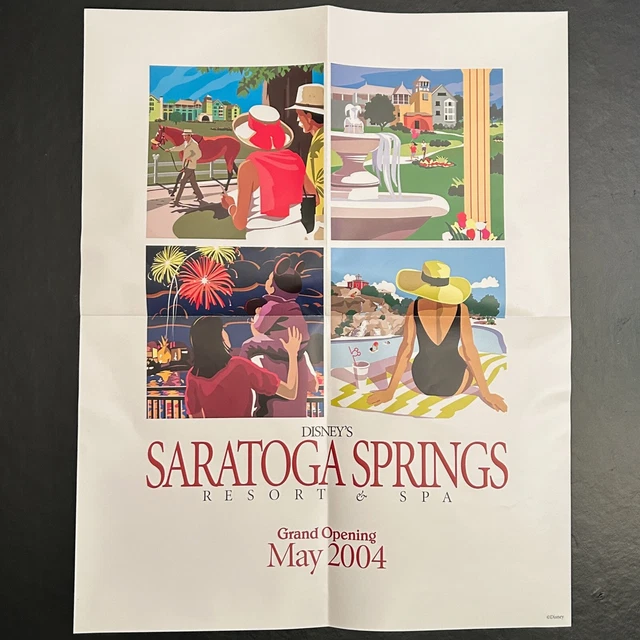 DISNEY’S SARATOGA SPRINGS Resort Grand Opening Advertising Poster 2004 ...