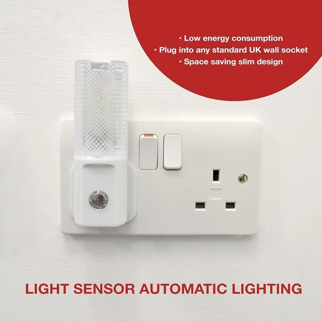 NIGHT LIGHT PLUG In For Kids Automatic Energy Saving Led Dusk To Dawn ...
