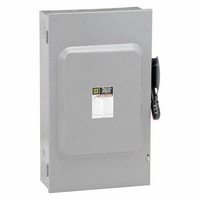 SQUARE D H324N F05 Heavy Duty Fusible 200A 240VAC/250VDC Safety Switch ...