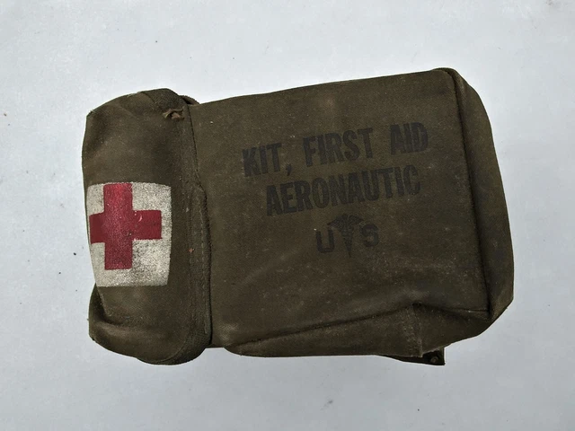 WW2 US ARMY Medical Aeronautics First Aid Kit Loaded With Content - w ...