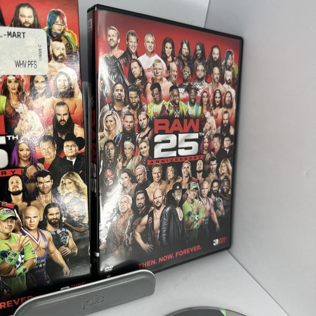 WWE RAW 25TH Anniversary (DVD, 3 Disc Set) Wrestling, Stone Cold, Trish ...