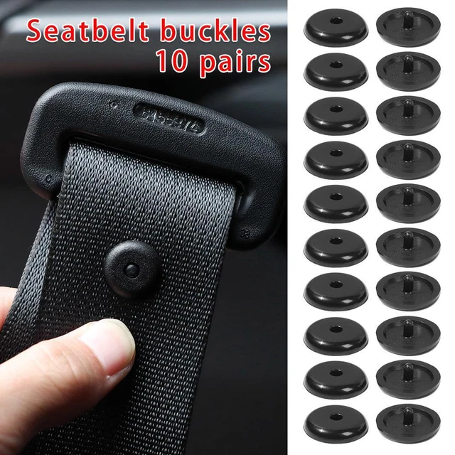 STOPPER SEATBELT RETAINER Clips Fastener Seat Belt Stop Button Adjuster ...