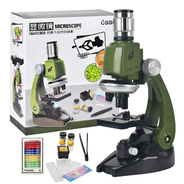 LAB LED BIOLOGICAL Microscope Home School Science Educational Toy Gift ...