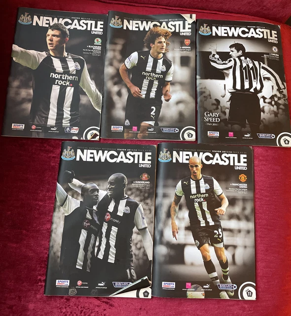 NEWCASTLE UNITED FC Match Programmes Season 2011-2012 NUFC Vs Arsenal ...