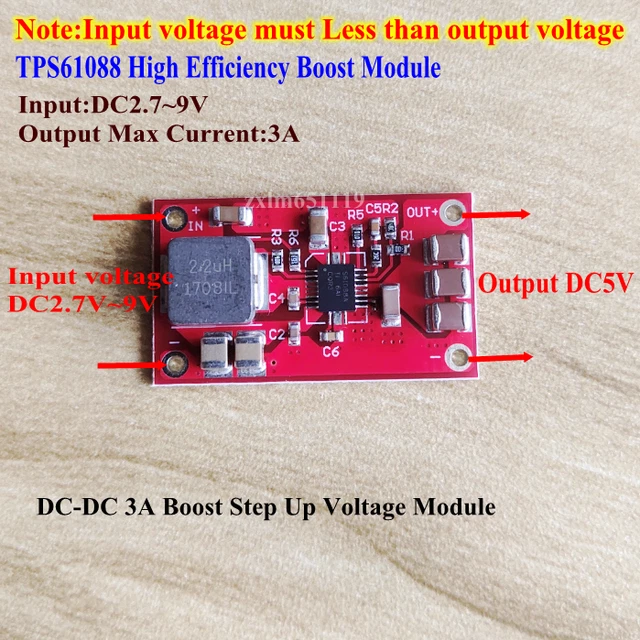 3A DC-DC 2.7V-9V To 5V Rectifier Power Supply Converter TPS61088 Boost ...
