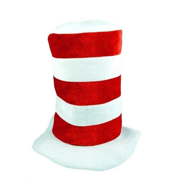RED/WHITE STRIPE DR Seuss Cat in the Hat Costume Hat Book Week $6.99 ...