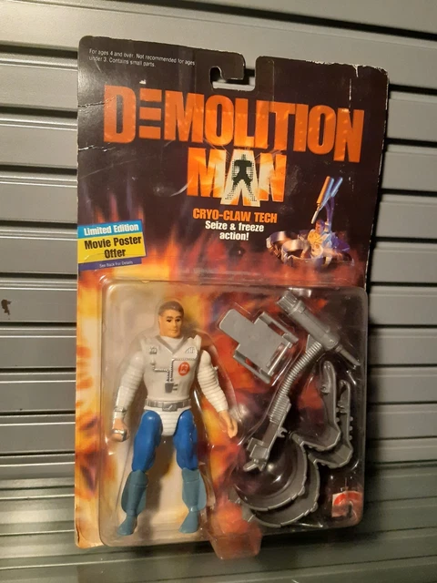 MATTEL STALLONE DEMOLITION Man Cryo-Claw Tech Movie Figure 1993 Vintage ...