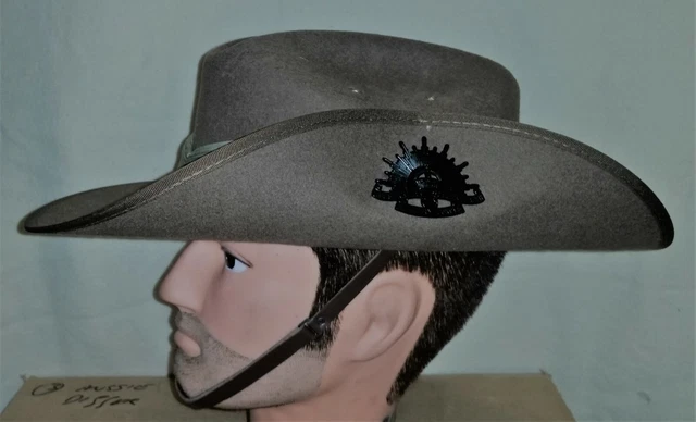 WW2 AUSTRALIAN ARMY Repro Slouch Hat 56 - 62 New Fur Felt Mint Complete ...