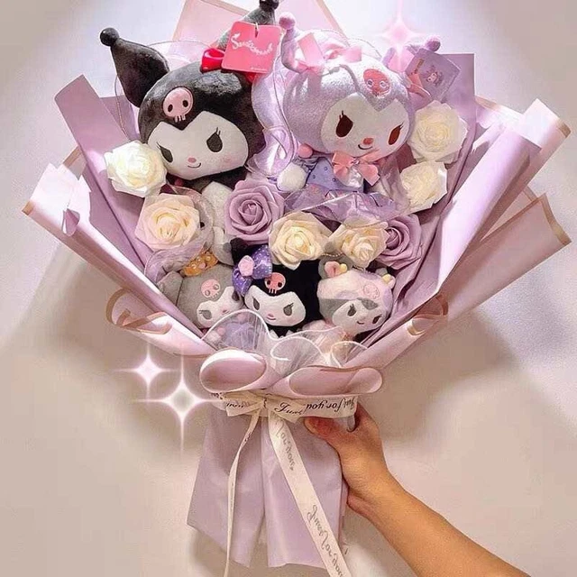 SANRIO KUROMI BOUQUET Hello Kitty Plush My Melody Kuromi Roses ...