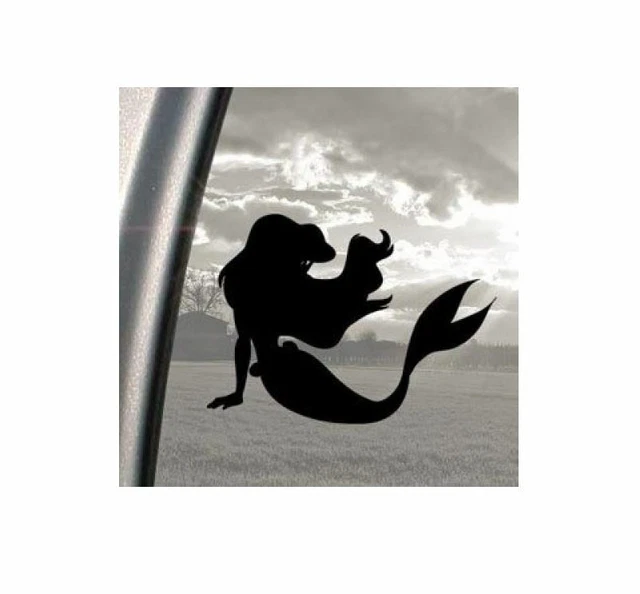 DISNEY INSPIRED BLACK Decal Little Mermaid Ariel Window Sticker £2.25 ...