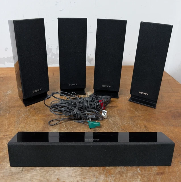 SONY SPEAKERS SURROUND Sound Speaker System Set SS-TSB101 SS 5 Pieces 3 ...