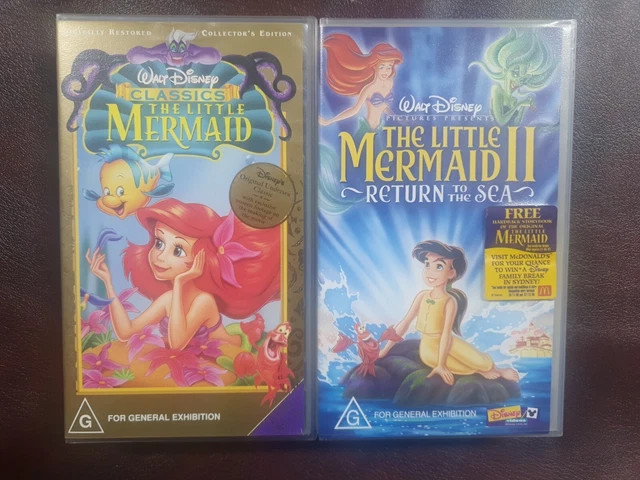 THE LITTLE MERMAID 1 & 2 Return to the Sea VHS Video Tape Bundle - Walt Disney $24.40 - PicClick AU