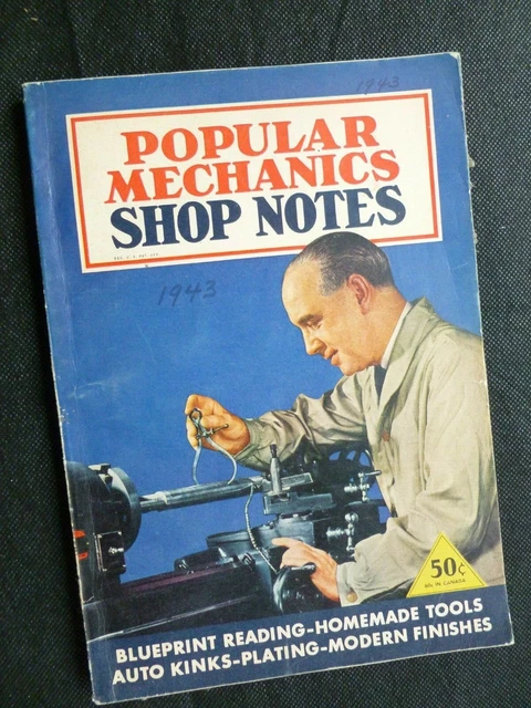 POPULAR MECHANICS SHOP Notes 1943 Blueprint Reading Auto Kinks $19.95 ...